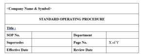 Standard Operating Procedure (SOP on SOP) - PharmaSciences
